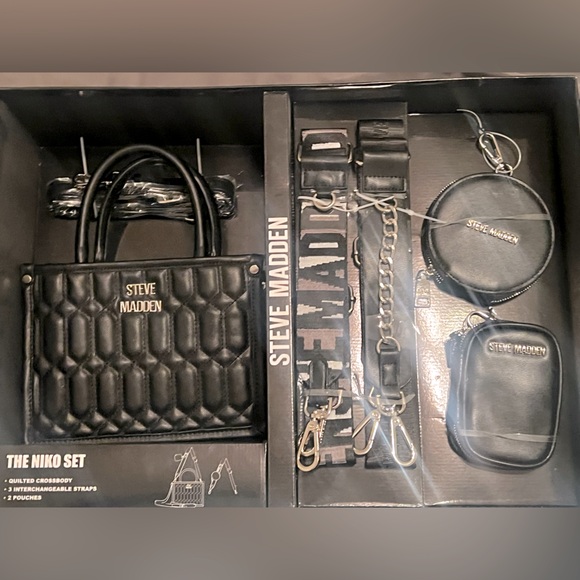 Steve Madden | Bags | Steve Madden Black Women Bag Set | Poshmark